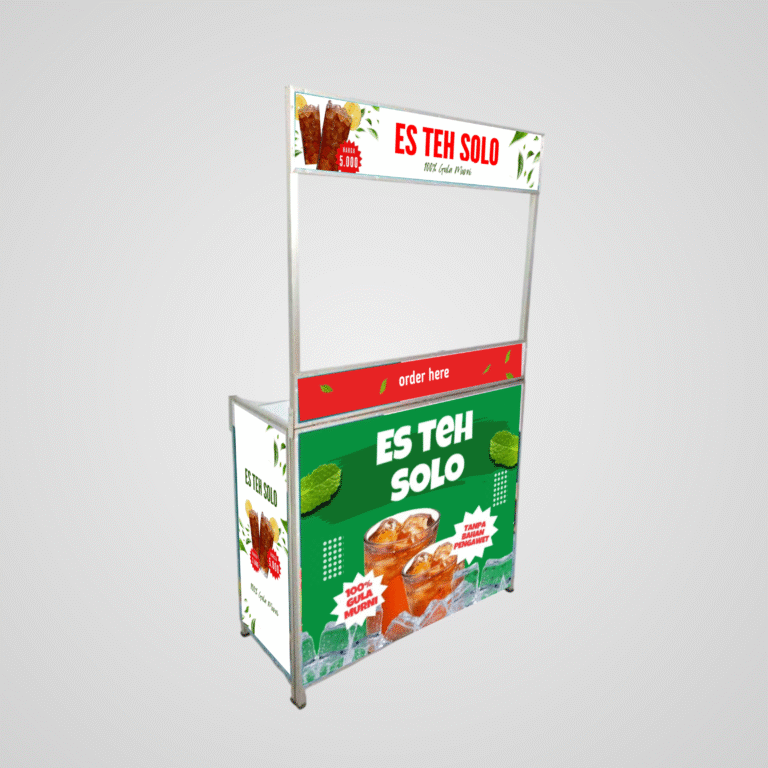 [B01] Booth Portable / Gerobak Lipat Standard – Gerobakoso